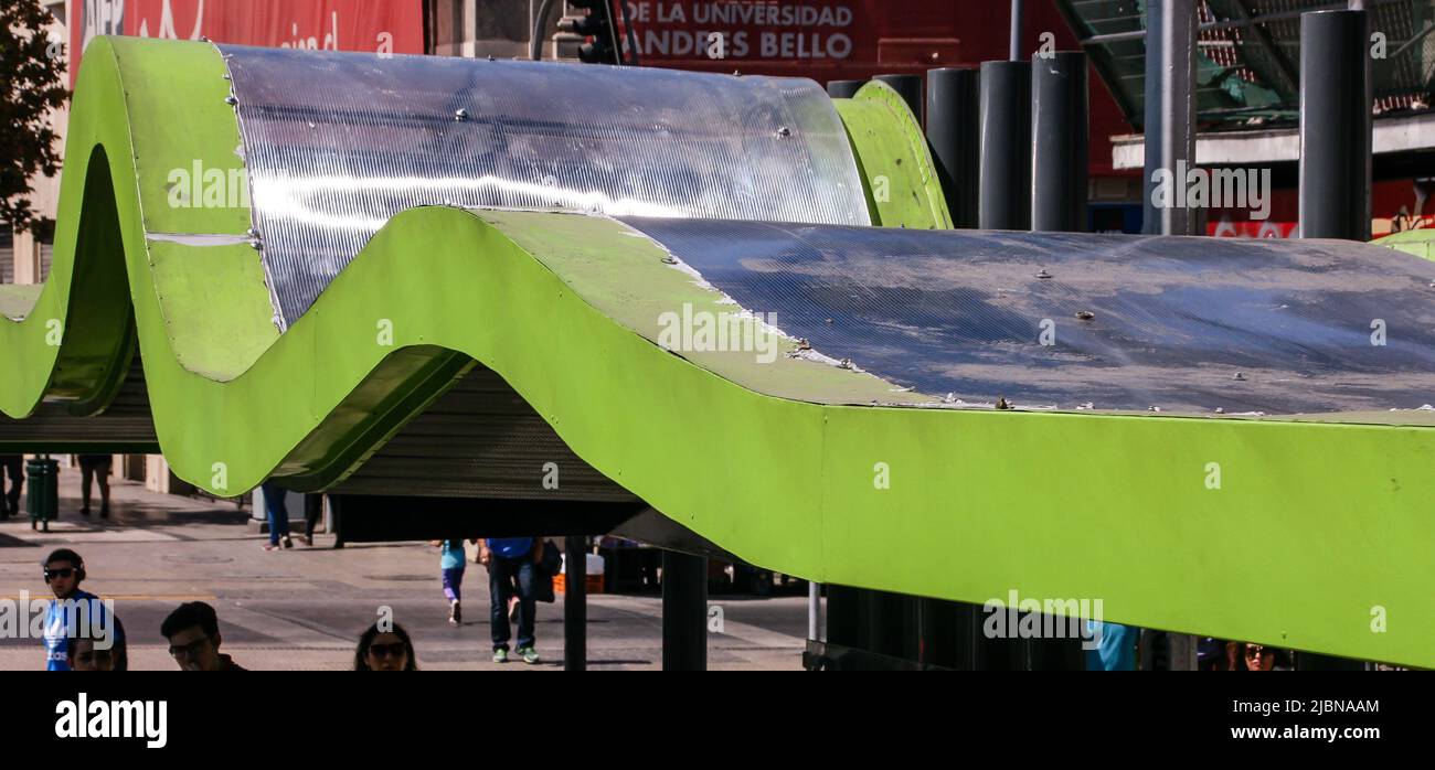 Transantiago bus station in downtown Santiago, Chile Stock Photo - Alamy