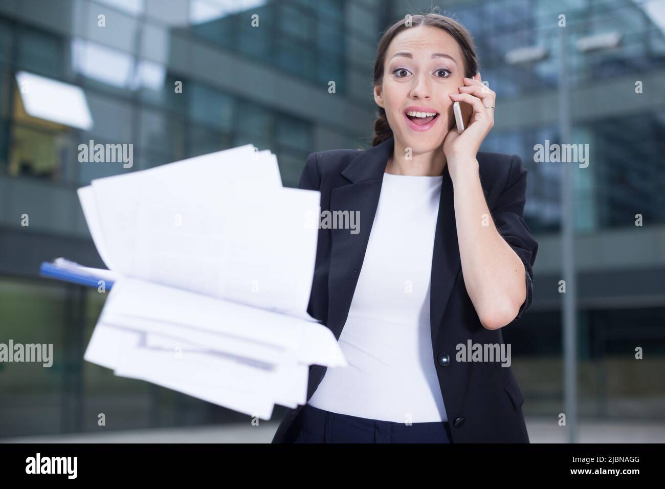 Female manager is happy after agreed about the successful transaction ...