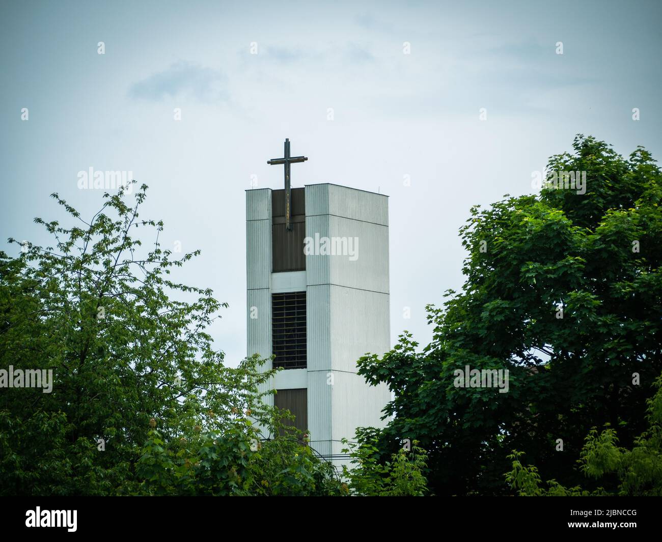 Chapel. Cross on the building of the chapel Stock Photo - Alamy