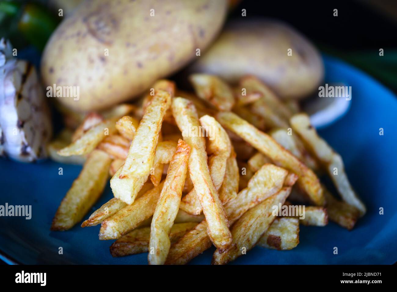 delicious home made french fires Stock Photo - Alamy