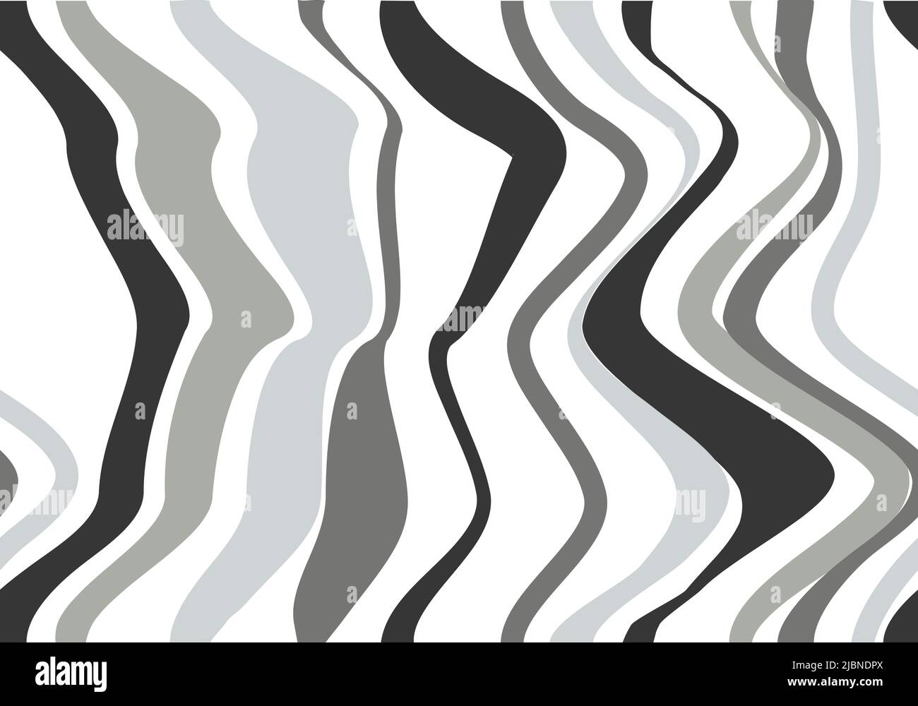 Curved wave lines abstract grayscale seamless repeat pattern Stock ...