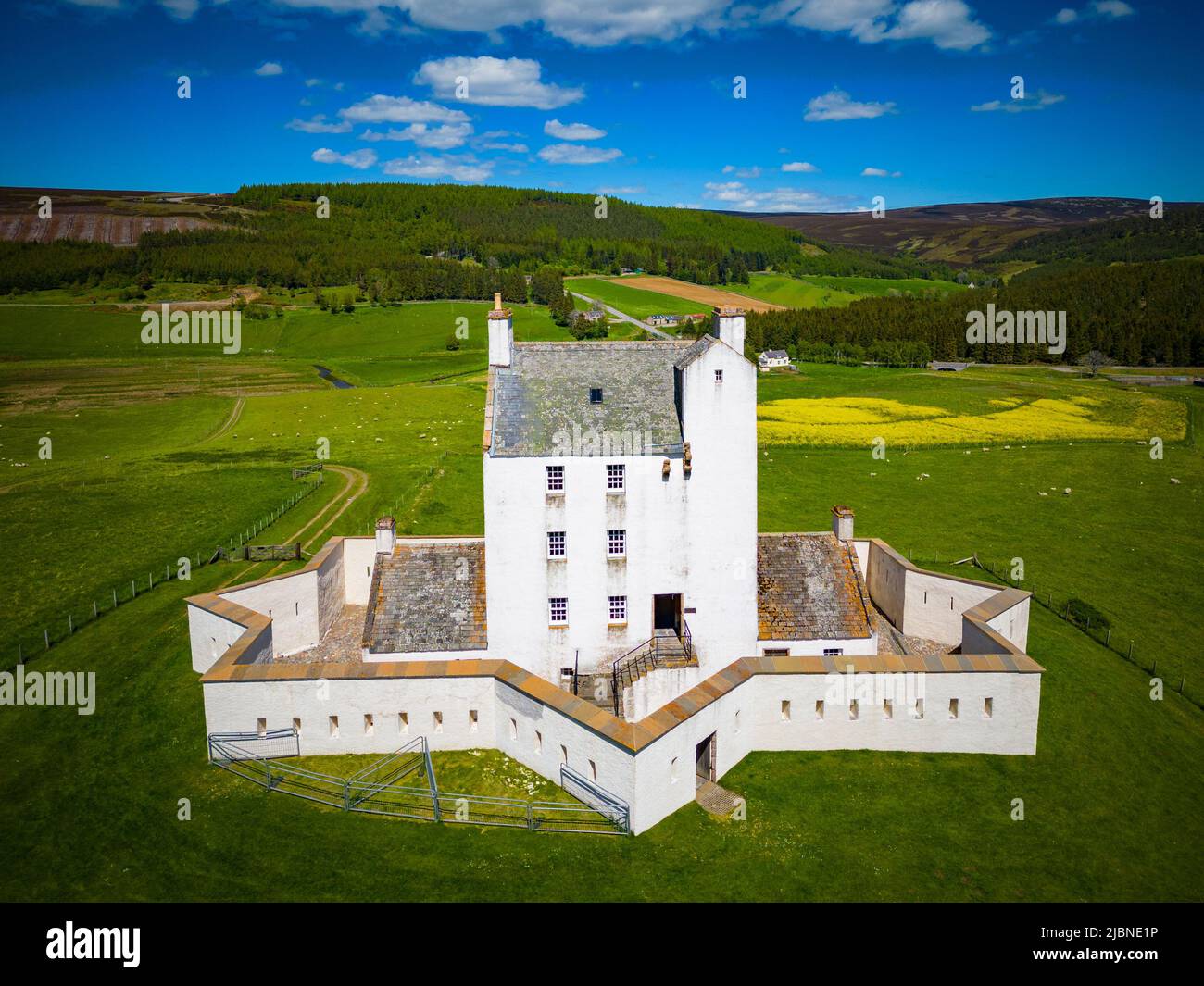 Corgarff castle aerial view hi-res stock photography and images - Alamy