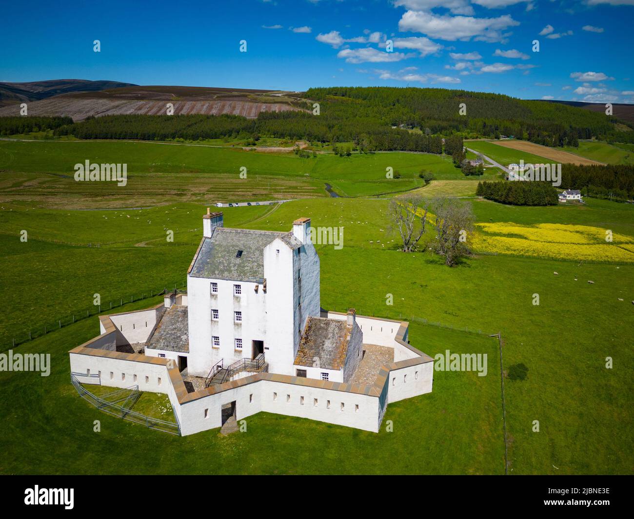 Corgarff castle aerial view hi-res stock photography and images - Alamy