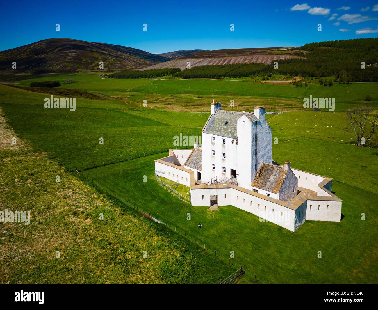 Corgarff castle aerial view hi-res stock photography and images - Alamy