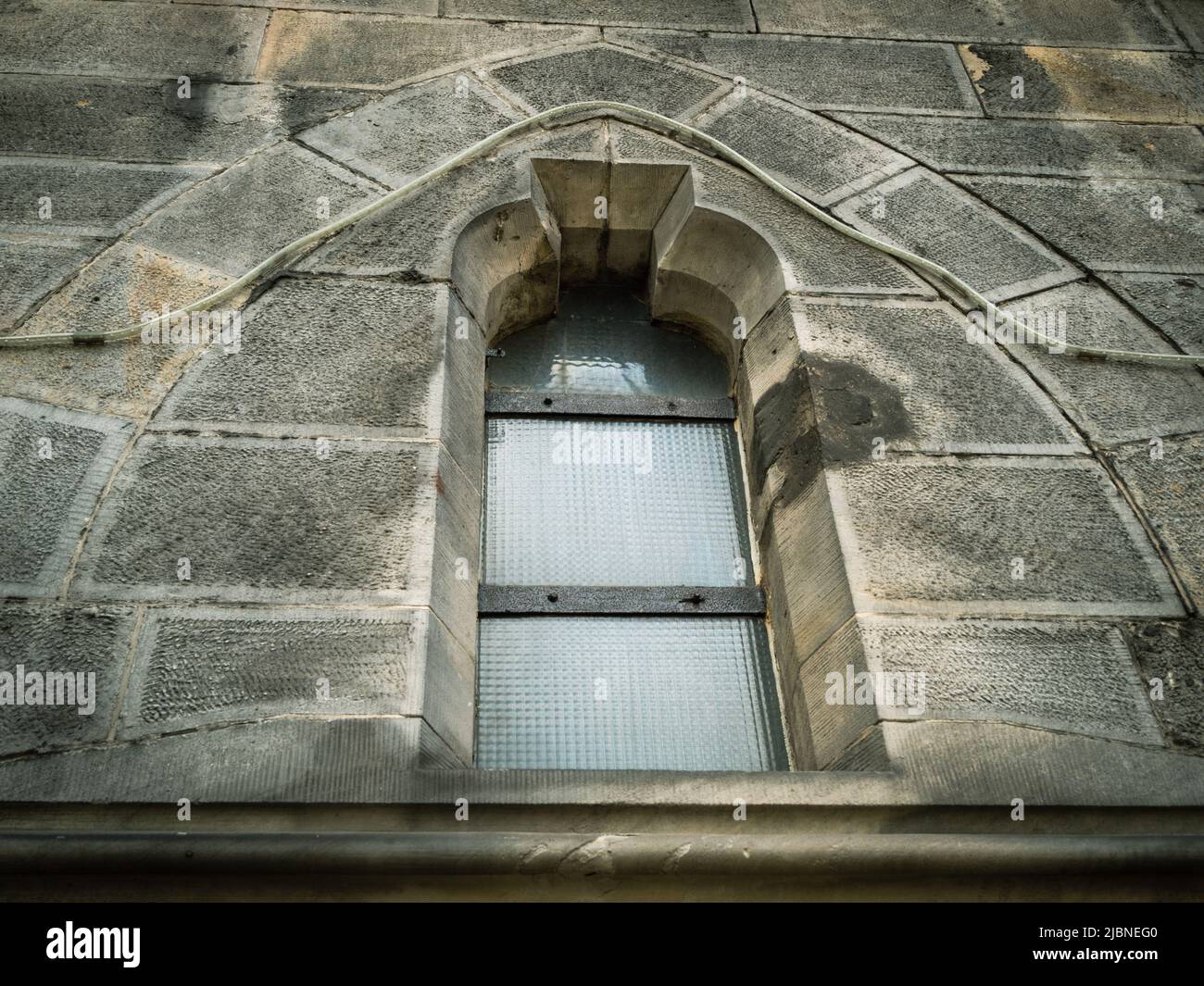 Ancient windows in the church in the South Star. Old church in Berlin ...
