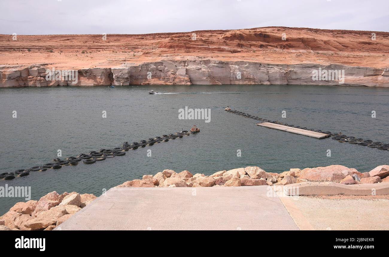 Page, Arizona, USA. 4th June, 2022. Antelope Point Public Launch Ramp ...