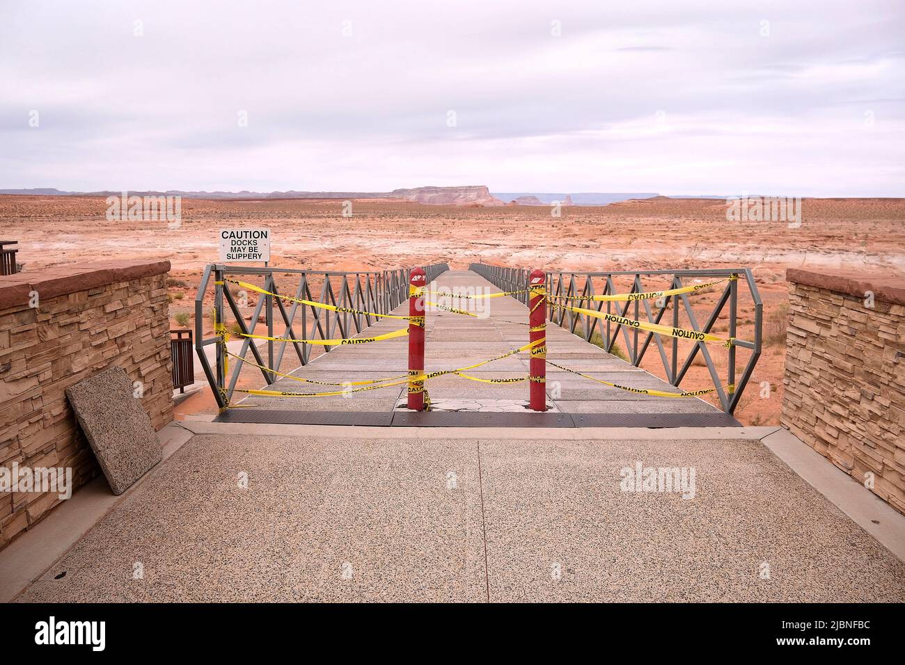Page, Arizona, USA. 4th June, 2022. The gangway to the launch ramp at ...
