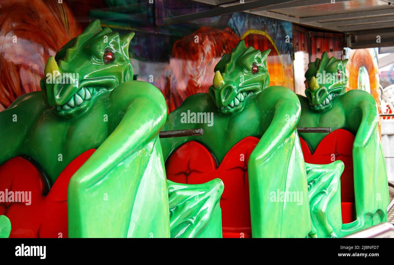 The Carriages from a Fun Fair Horror Ride Stock Photo - Alamy