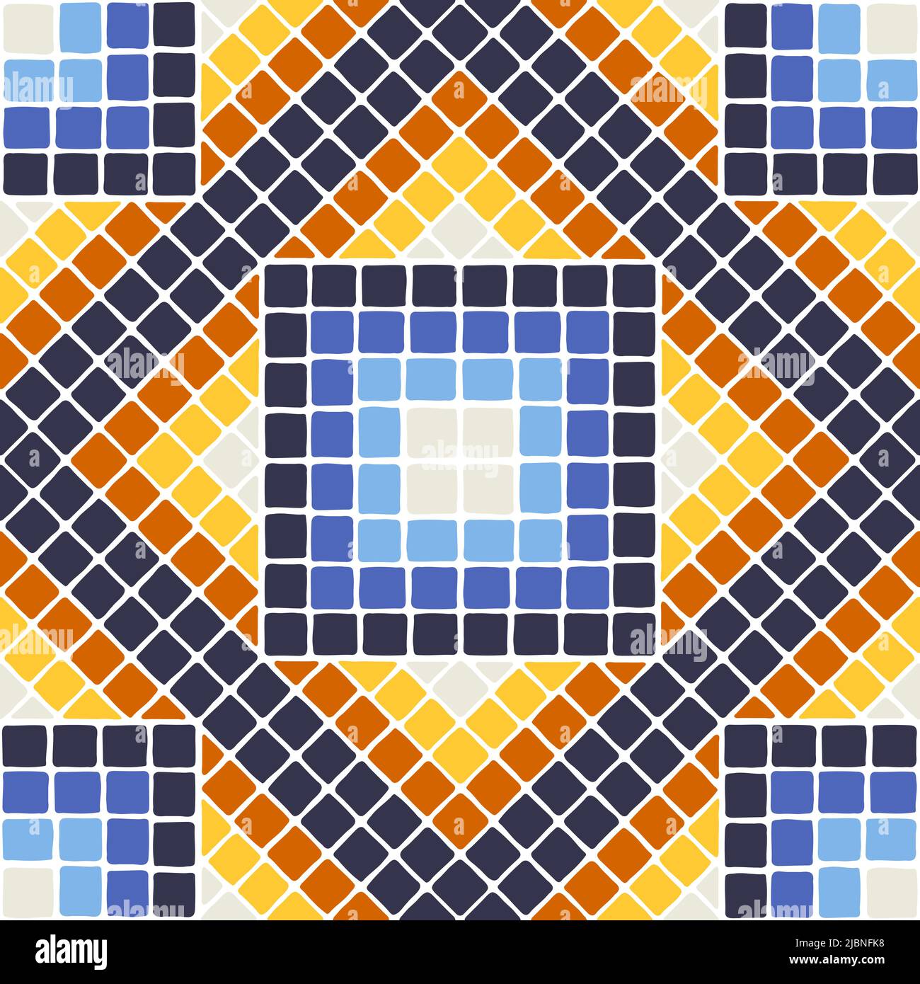 Ancient mosaic seamless pattern. Decorative antique stone ornament ...