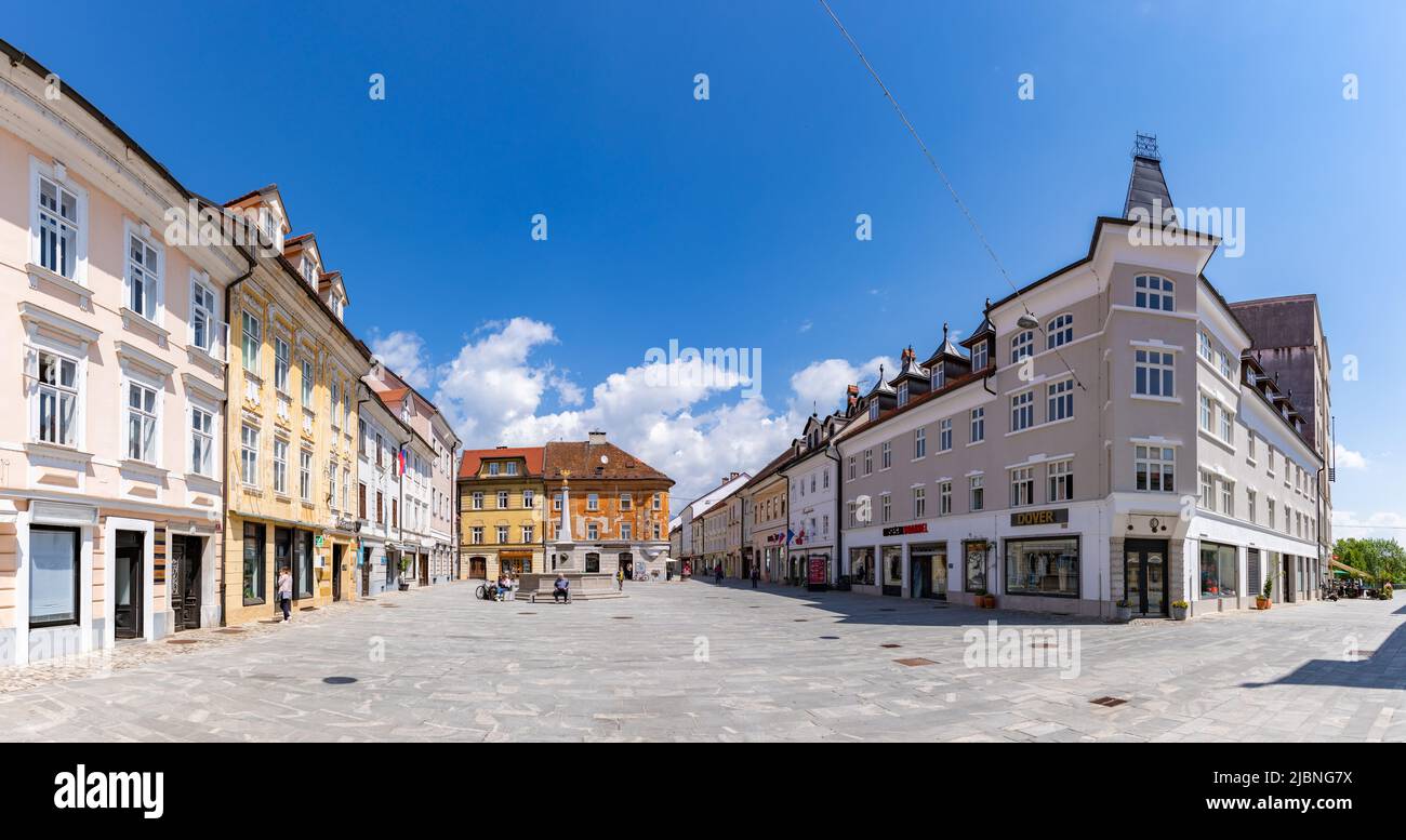 A picture of the Kranj Main Square Stock Photo - Alamy