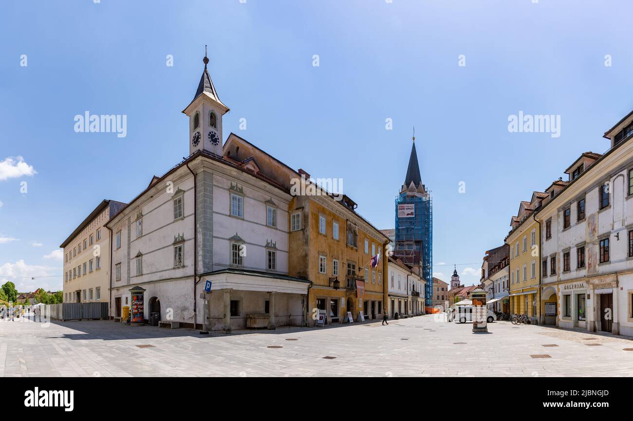 A picture of the Kranj Main Square Stock Photo - Alamy