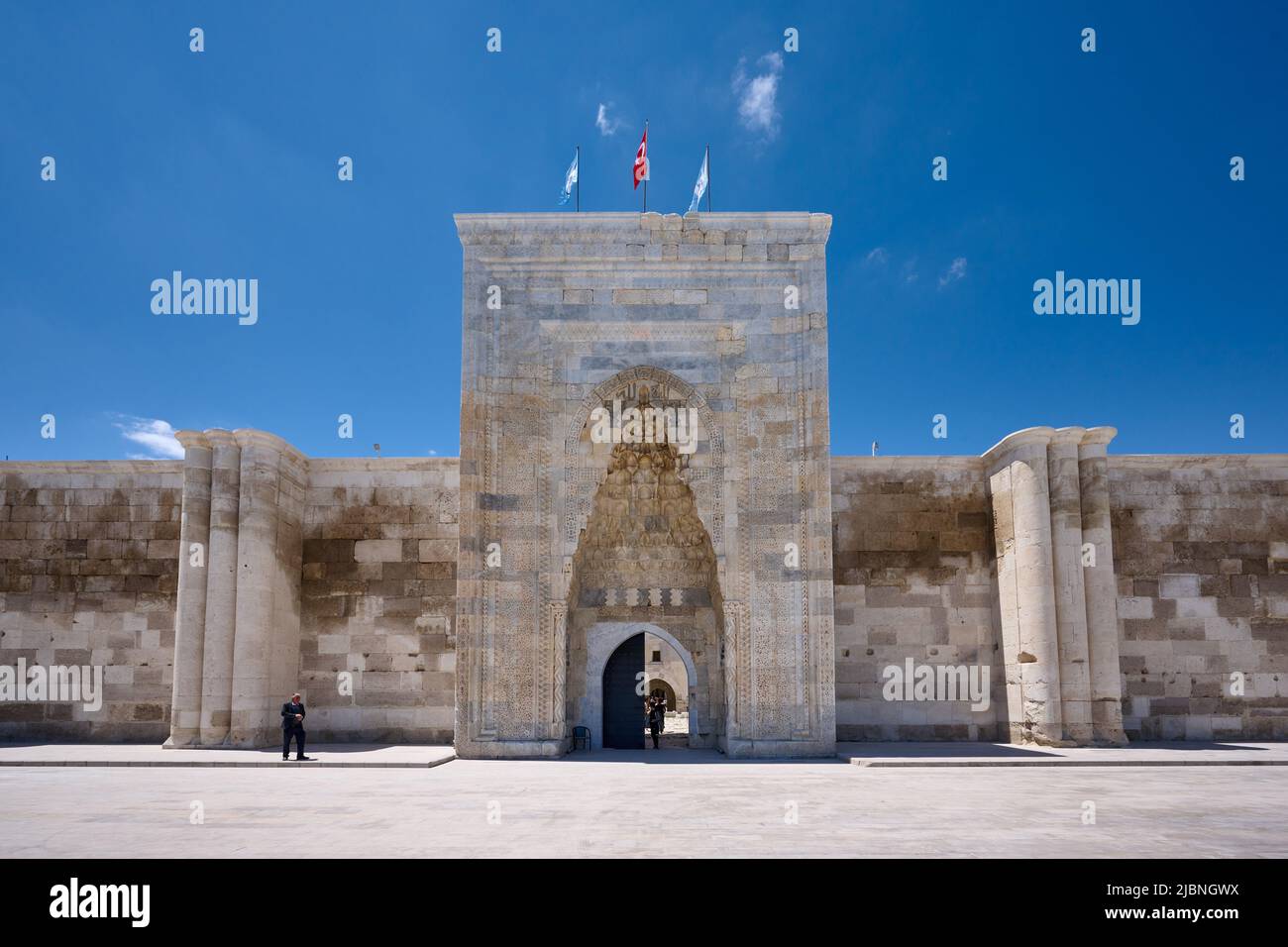 outside view of Sultan Han, traditional caravanserai, Sultanhanı ...