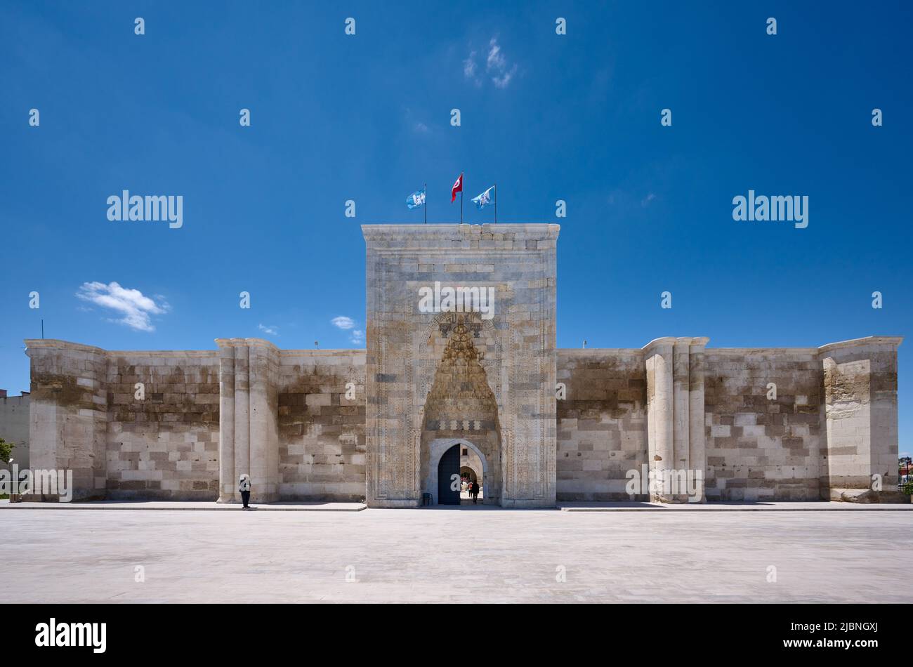 outside view of Sultan Han, traditional caravanserai, Sultanhanı ...