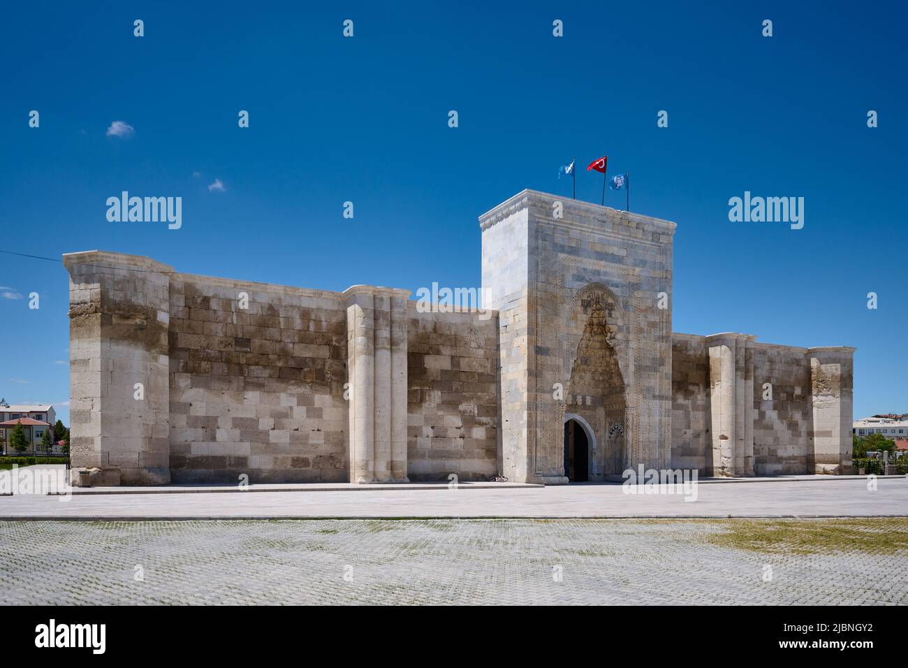 outside view of Sultan Han, traditional caravanserai, Sultanhanı ...
