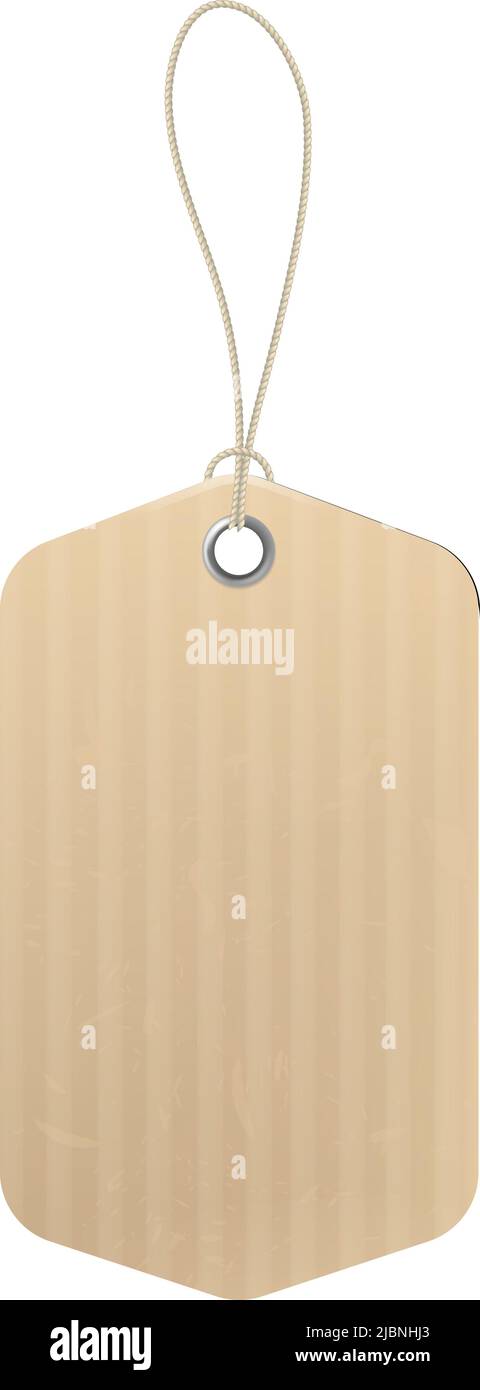 Brown paper tag mockup. Cardboard retail label Stock Vector Image & Art ...