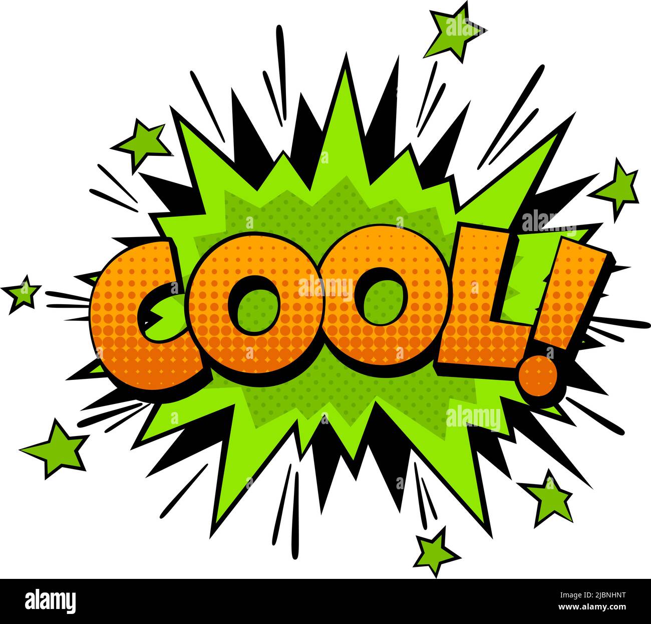 Cool. Old comic burst effect with emotional speech Stock Vector Image ...