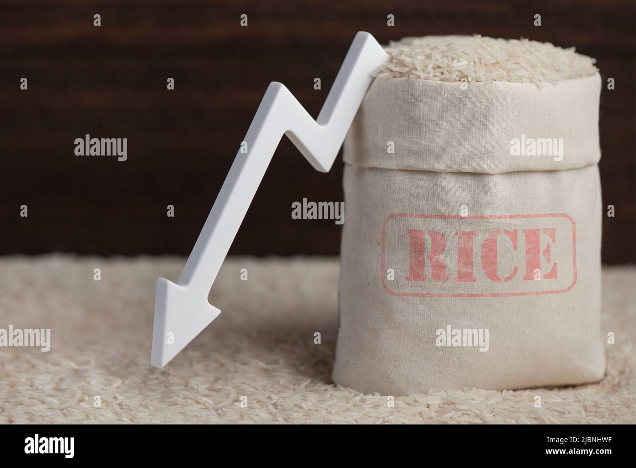 Rice harvest. Poor agricultural crops, food shortages, world hunger. A ...