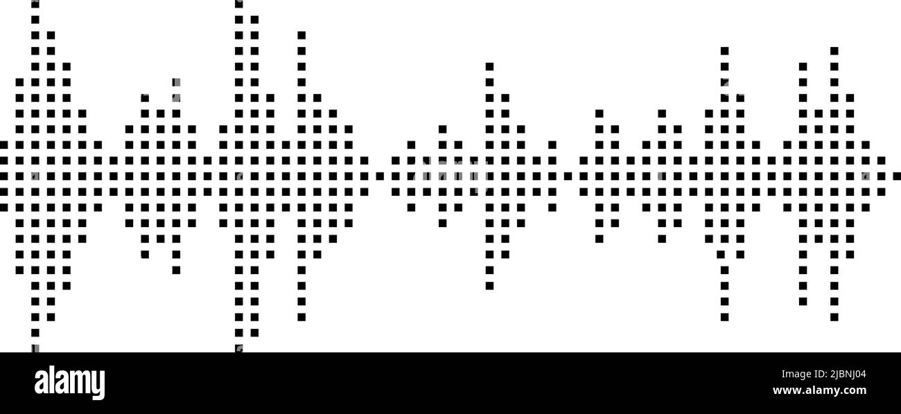 Digital equalizer. Music player audio signal amplitude Stock Vector ...