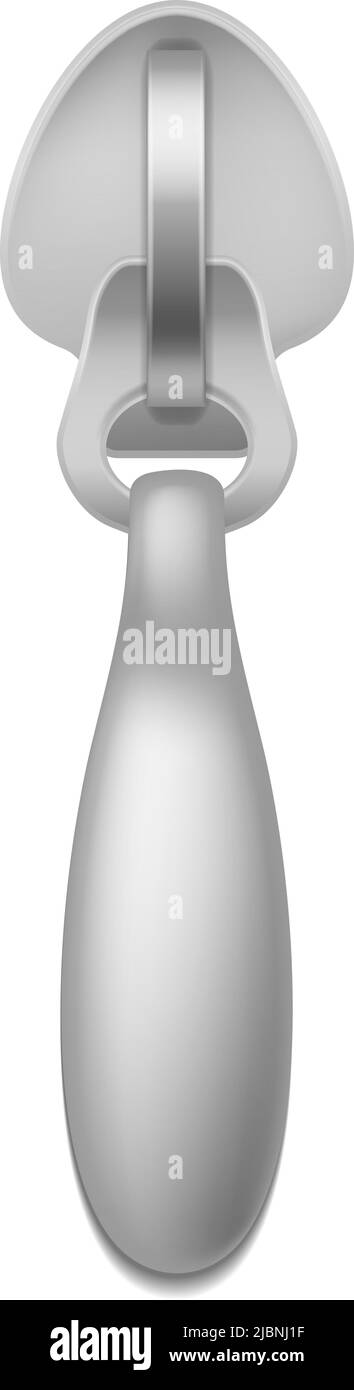 Decorative zip puller. Realistic metal fashion accessory Stock Vector ...