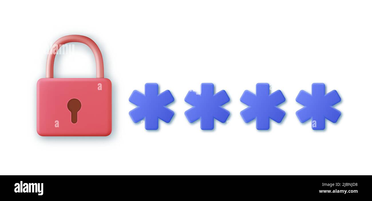 3d Password protected icon Stock Vector Image & Art - Alamy