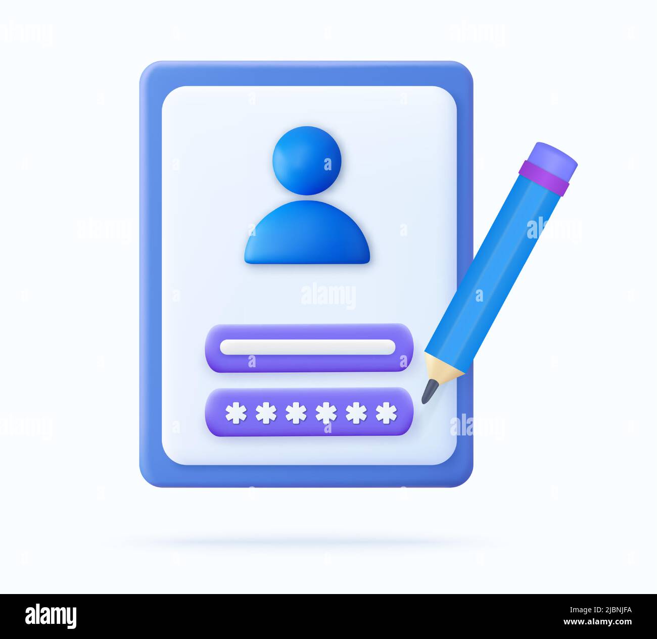 3d Account login and password form Stock Vector Image & Art - Alamy