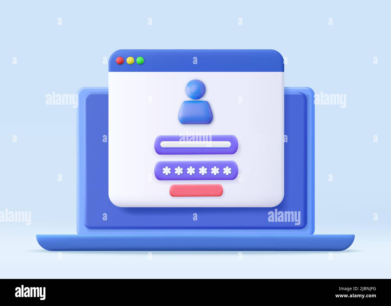 Computer and account login and password Stock Vector Image & Art - Alamy