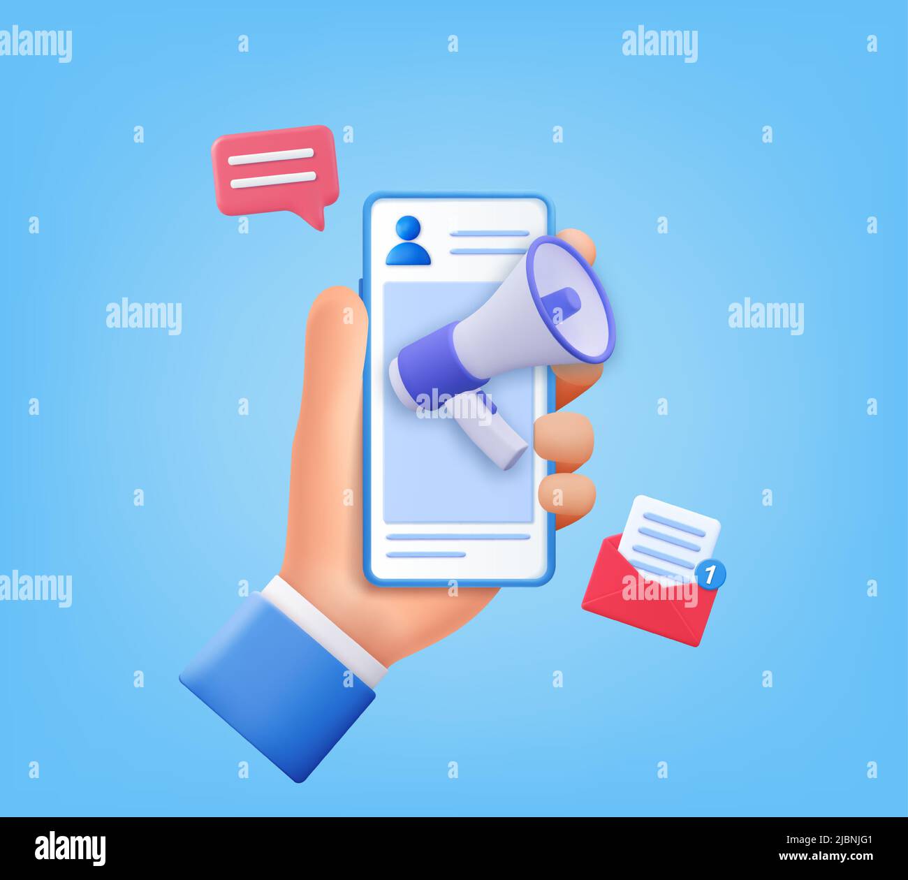 Megaphone text on screen hi-res stock photography and images - Alamy