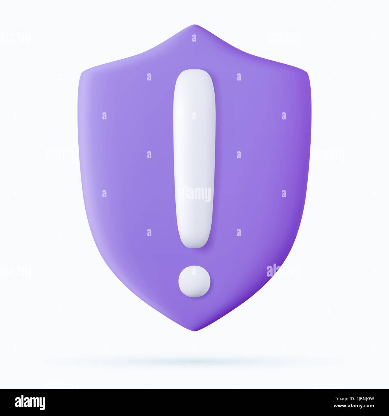 3d Security guard shield exclamation icon Stock Vector Image & Art - Alamy