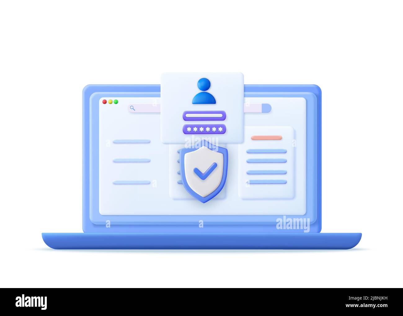 3d Login and password concept Stock Vector Image & Art - Alamy