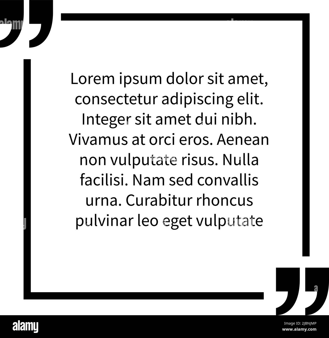 Template square quote text Black and White Stock Photos & Images - Alamy