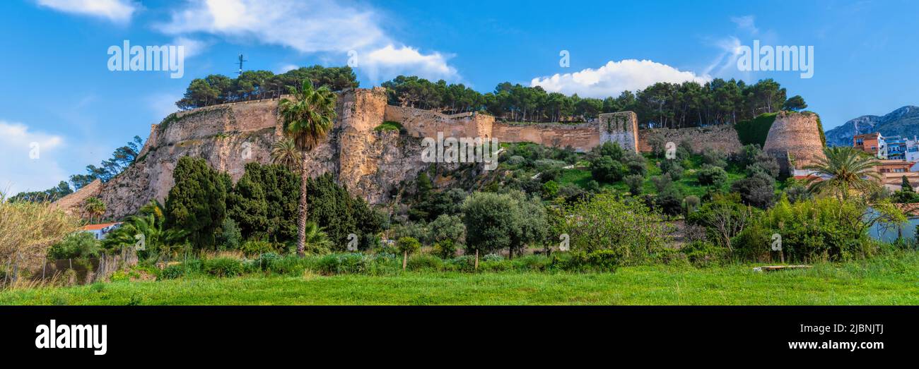 Denia Castle Alicante Spain panoramic view of historic fortification ...