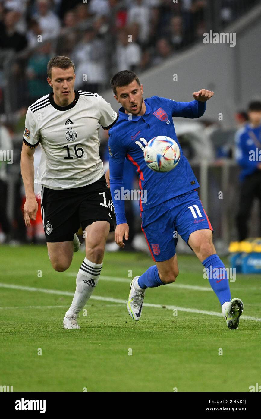 Munich, Germany. 07th June, 2022. Soccer: Nations League A, Germany ...