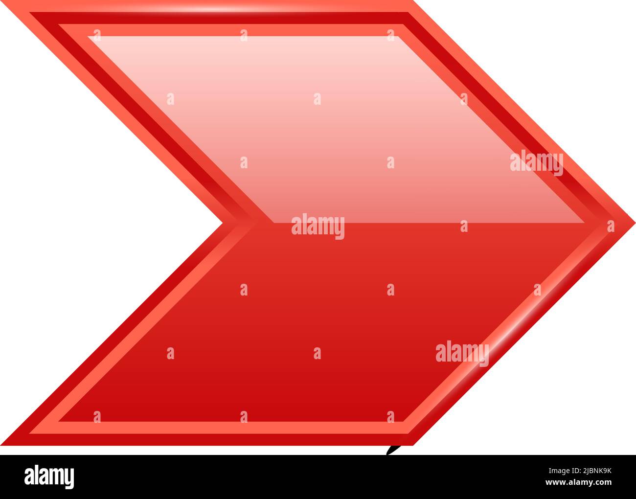 Right direction pointer. Red glossy arrow element Stock Vector Image & Art - Alamy