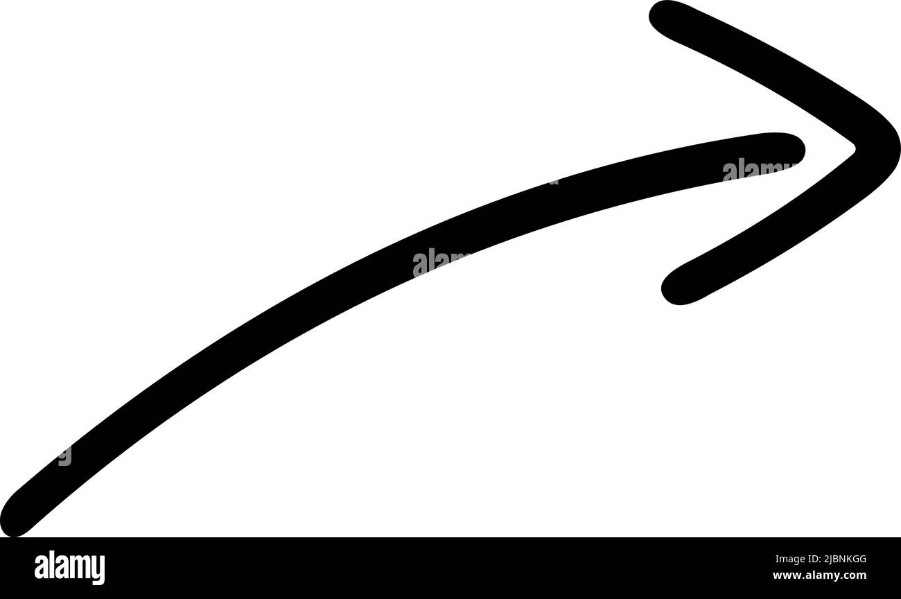 Vector illustration of a drawn arrow pointing to the right Stock Vector ...
