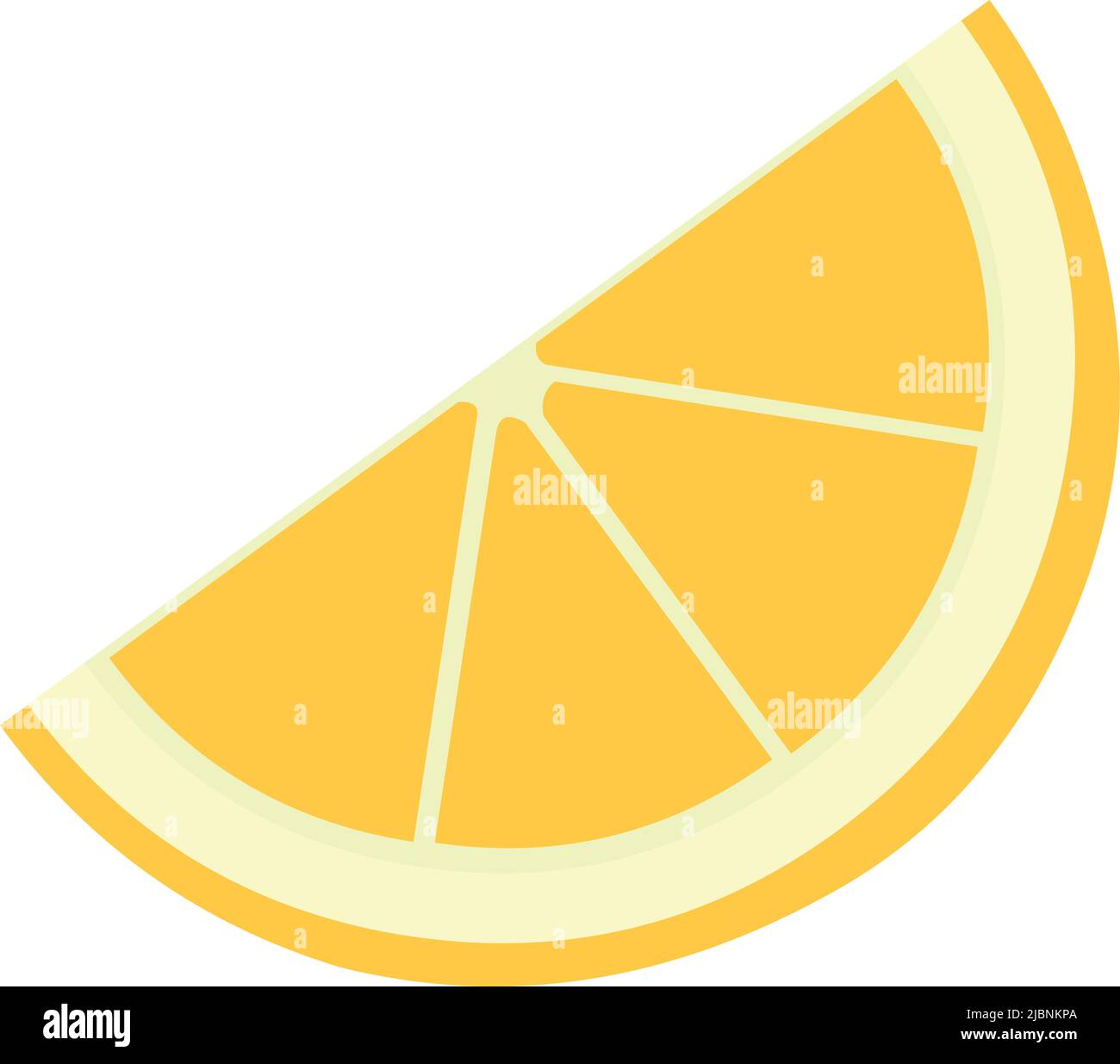 Vector illustration of a segment of orange or tangerine Stock Vector ...
