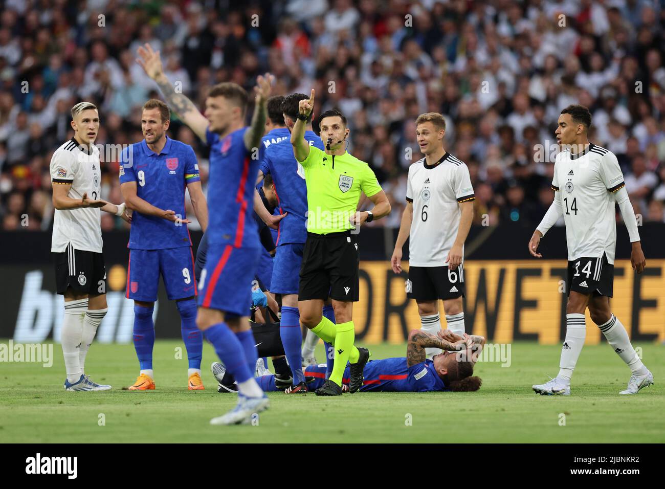 Munich, Germany. 07th June, 2022. Soccer: Nations League A, Germany ...
