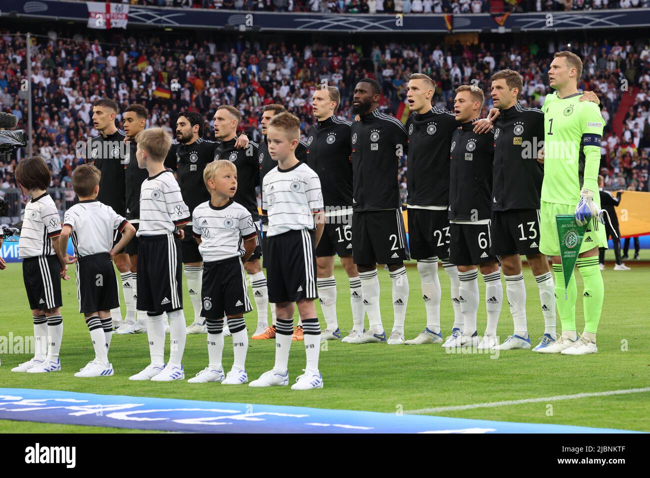 Munich, Germany. 07th June, 2022. Soccer: Nations League A, Germany ...
