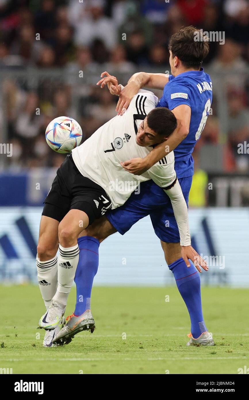 Munich, Germany. 07th June, 2022. Soccer: Nations League A, Germany ...