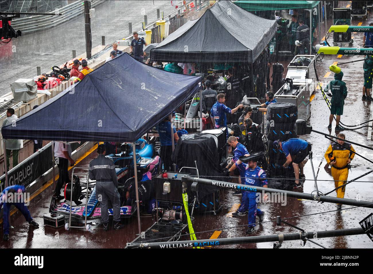 Monte-Carlo, Monaco. 29th May, 2022. Pit lane during red flag, F1 Grand ...