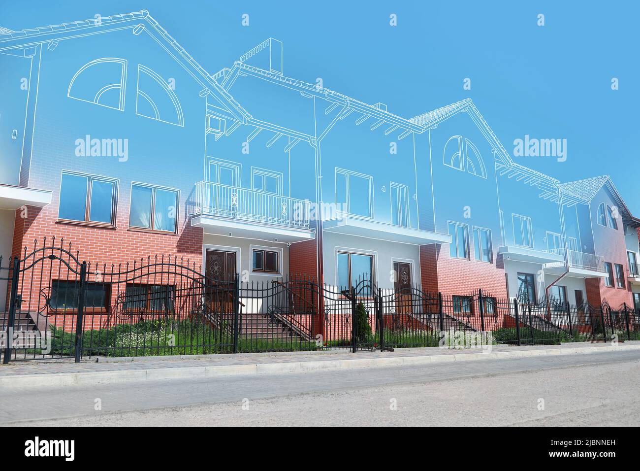 New project of modern residential buildings Stock Photo - Alamy