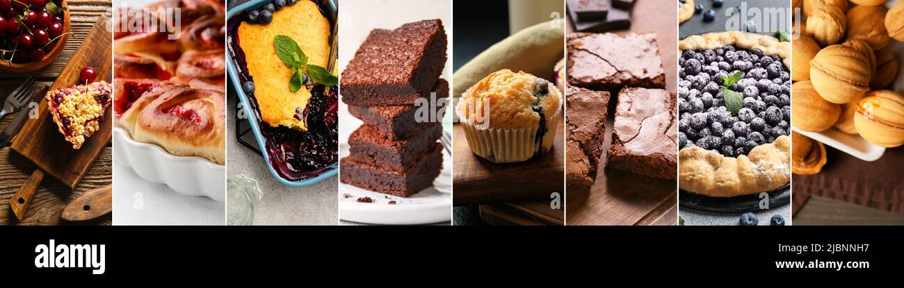 Set of delicious traditional pastries Stock Photo - Alamy