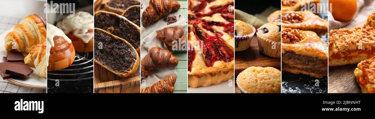 Set of delicious traditional pastries Stock Photo - Alamy