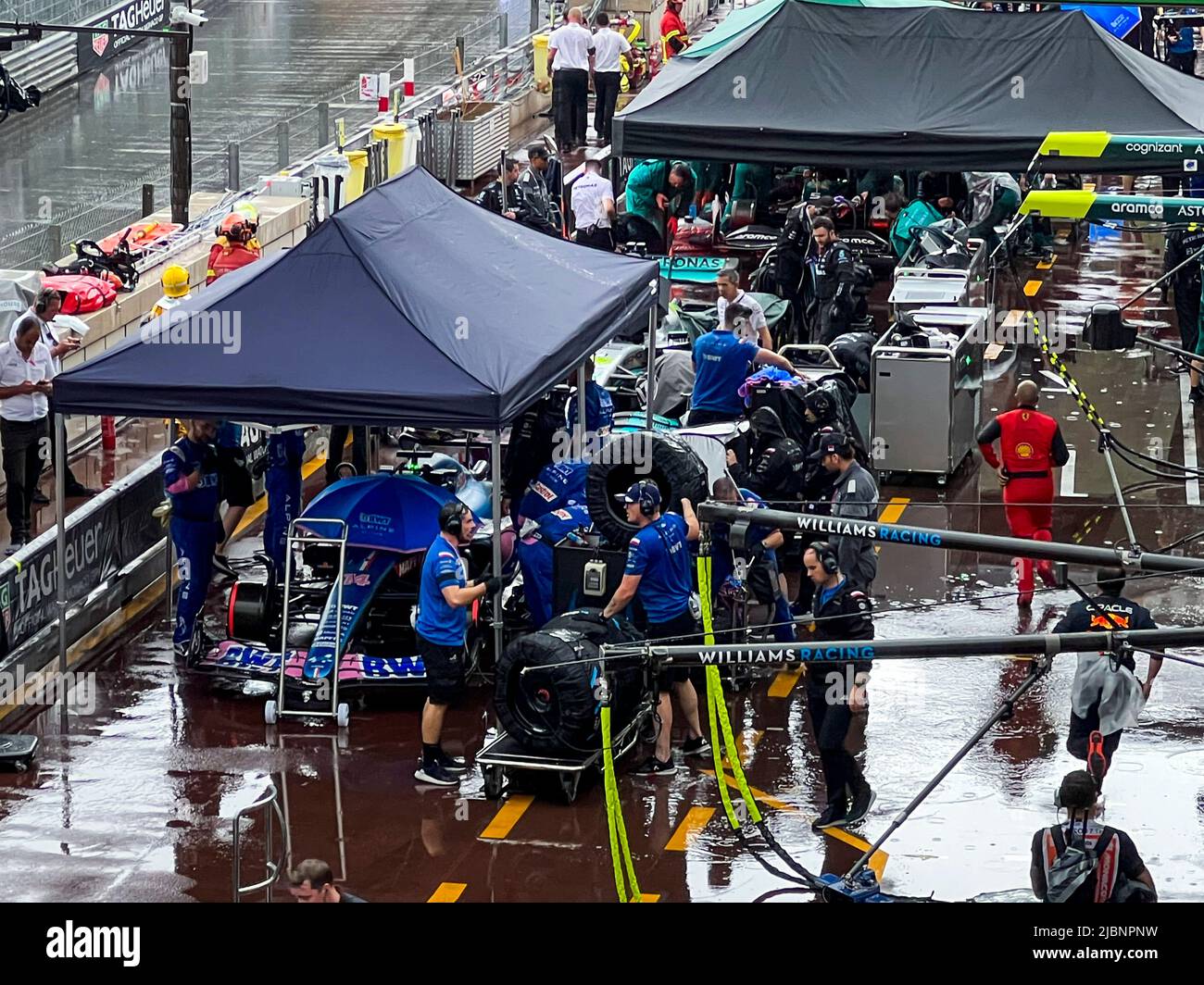 Monte-Carlo, Monaco. 29th May, 2022. Pit lane during red flag, F1 Grand ...