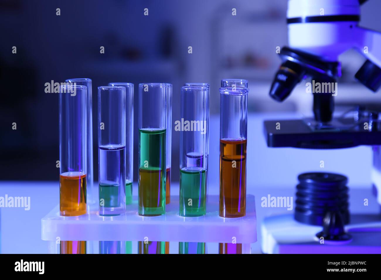 Test tubes with samples in medical laboratory Stock Photo - Alamy
