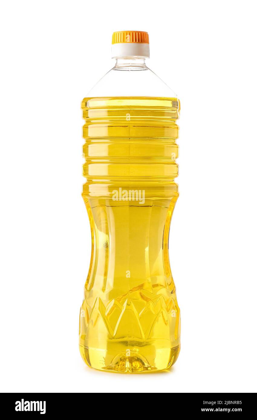 Sunflower oil on rustic Cut Out Stock Images & Pictures - Alamy