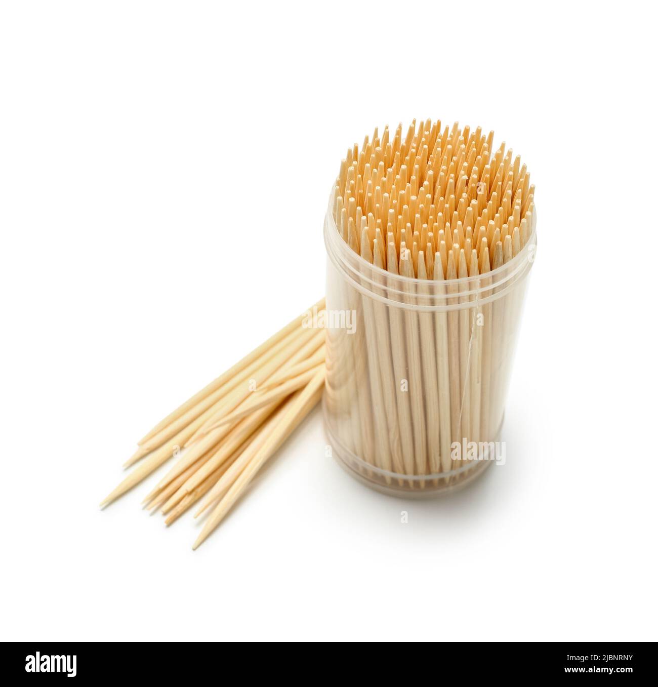 Box with toothpicks on white background Stock Photo - Alamy