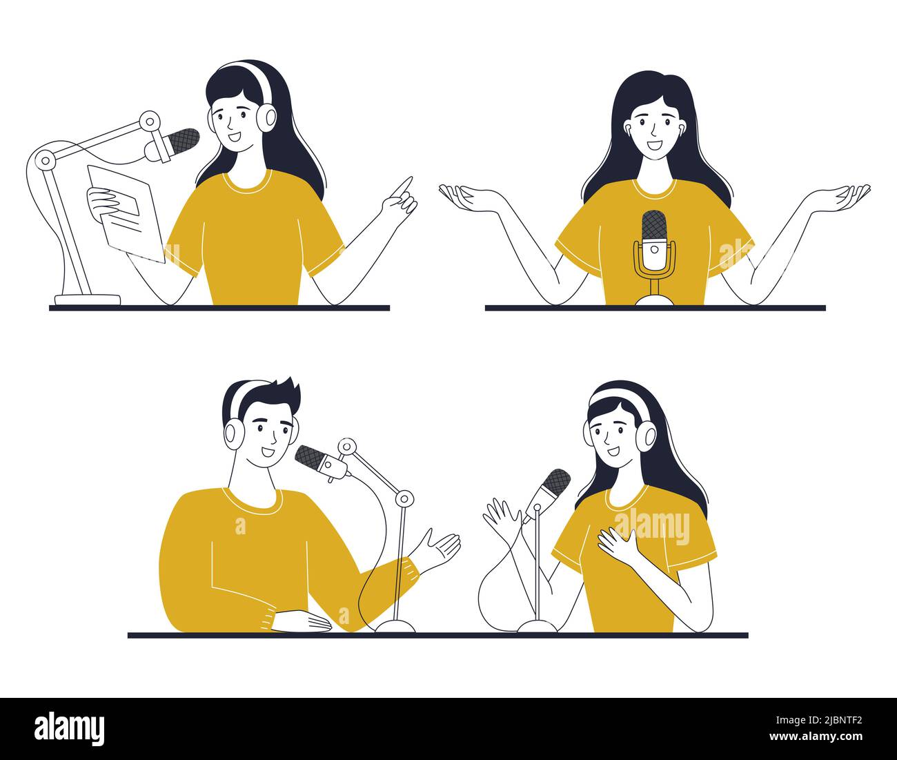 Cast of show Stock Vector Images - Alamy