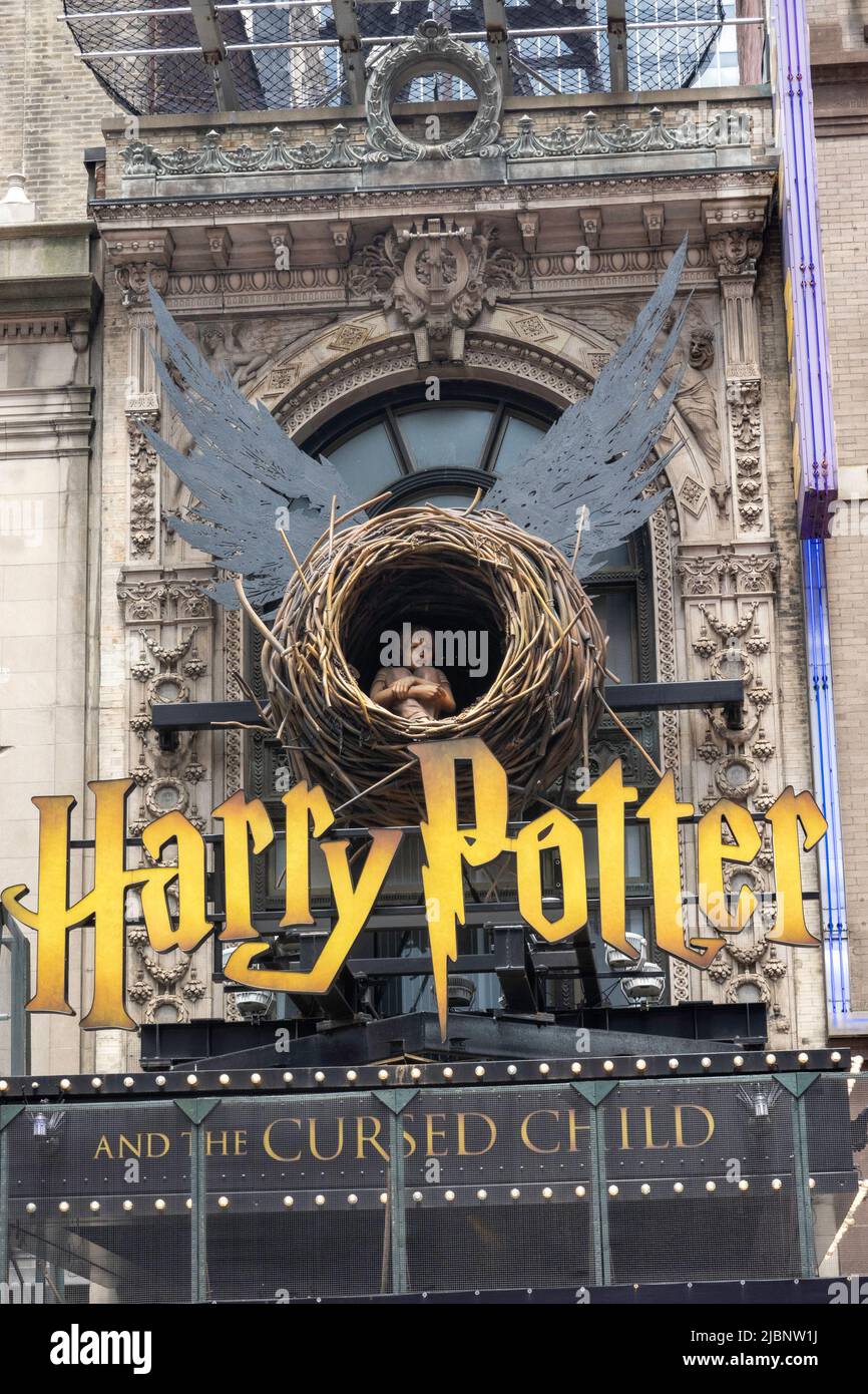 "Harry Potter and the Cursed Child" Marquee at the Lyric Theatre in ...