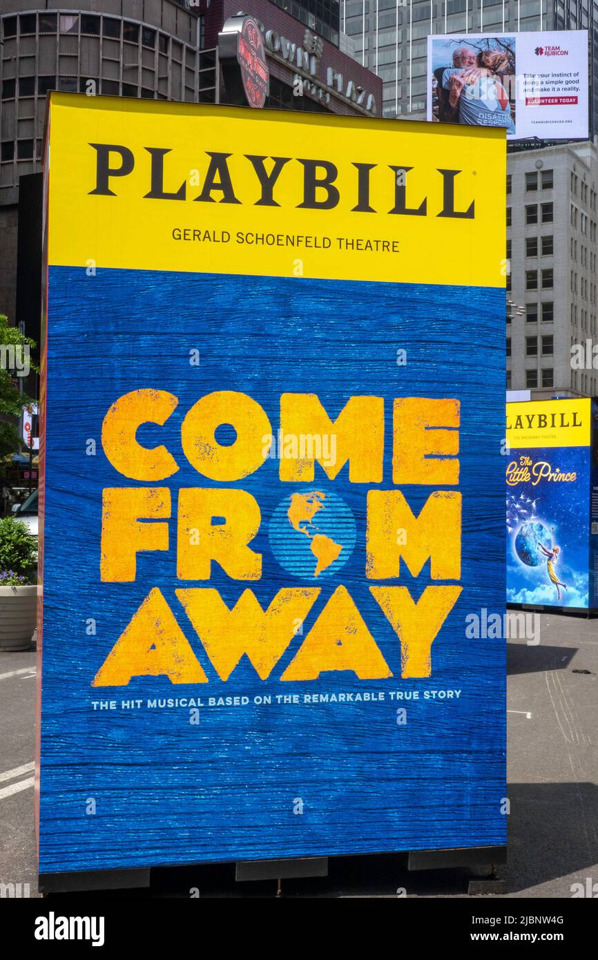 The Broadway Grand Gallery theatre playbill display in Times Square ...