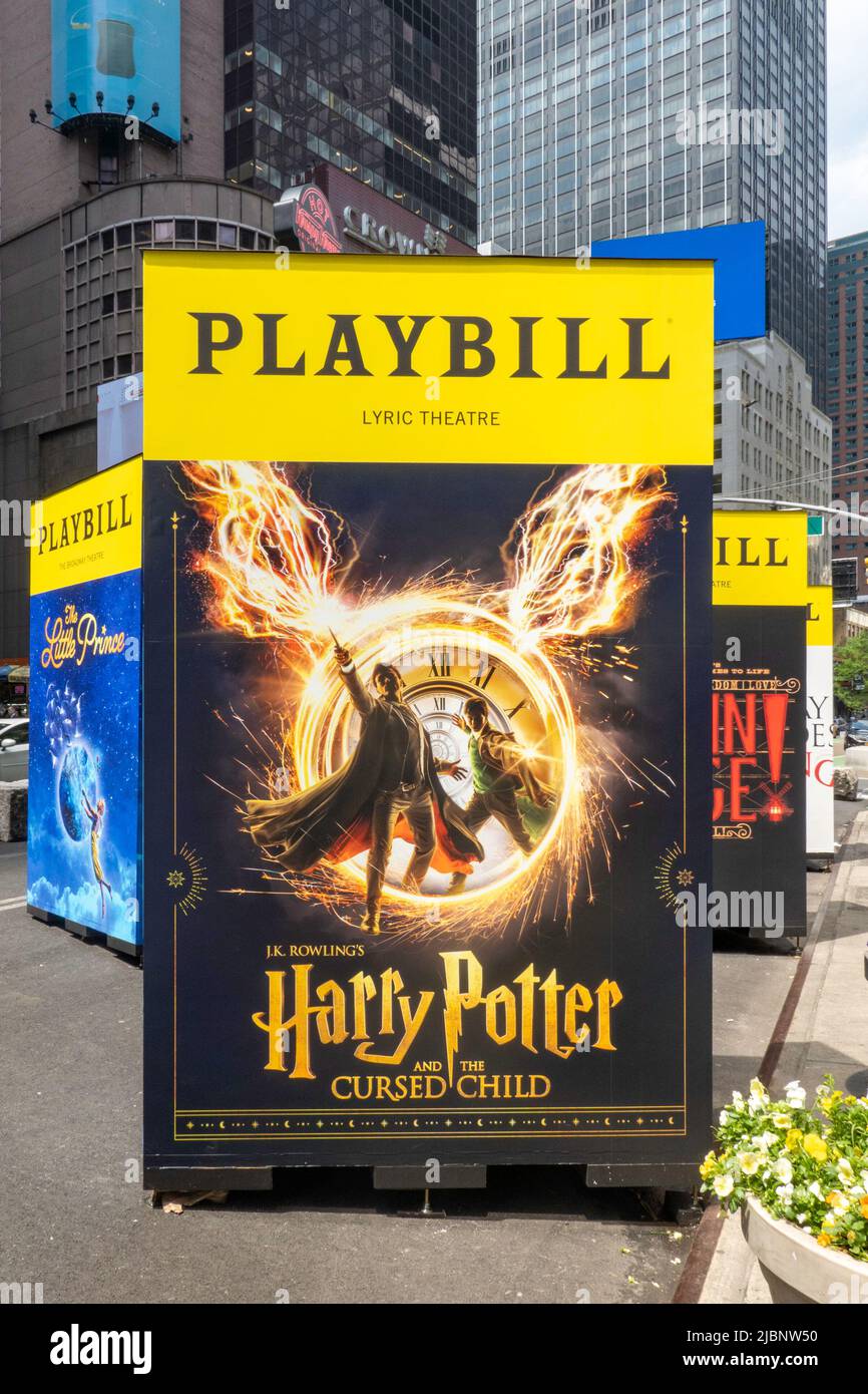 The Broadway Grand Gallery theatre playbill display in Times Square ...